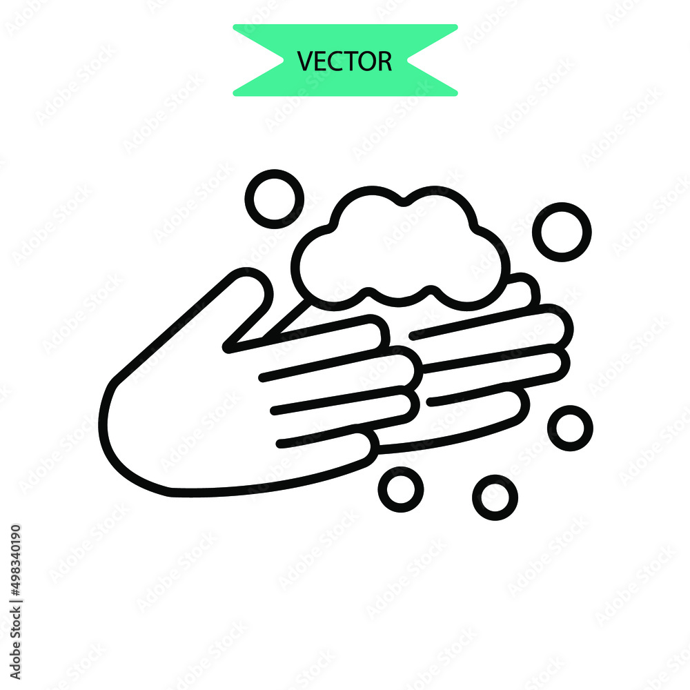 Hand Washing Icons Symbol Vector Elements For Infographic Stock Hand Washing Icons Symbol Vector Elements For Infographic Stock
