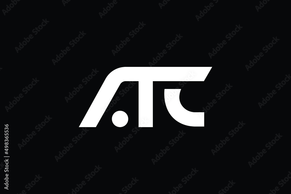 Vetor de Abstract letter ATC logo design. Creative,Premium Minimal ...