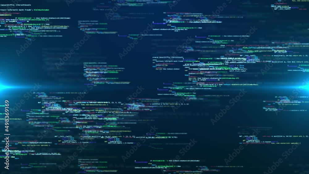 Abstract hologram 3D Big Data Digital City with futuristic matrix Technology background with ...