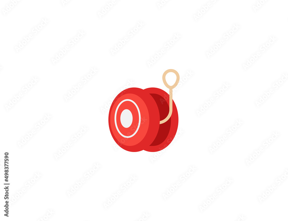 Yo Yo vector flat emoticon. Isolated Yoyo illustration. Yoyo icon Stock ...
