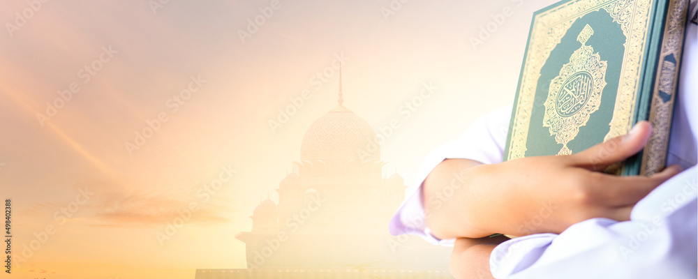 Coran - holy book of Muslims religion, Concept: open Quran book holy ...