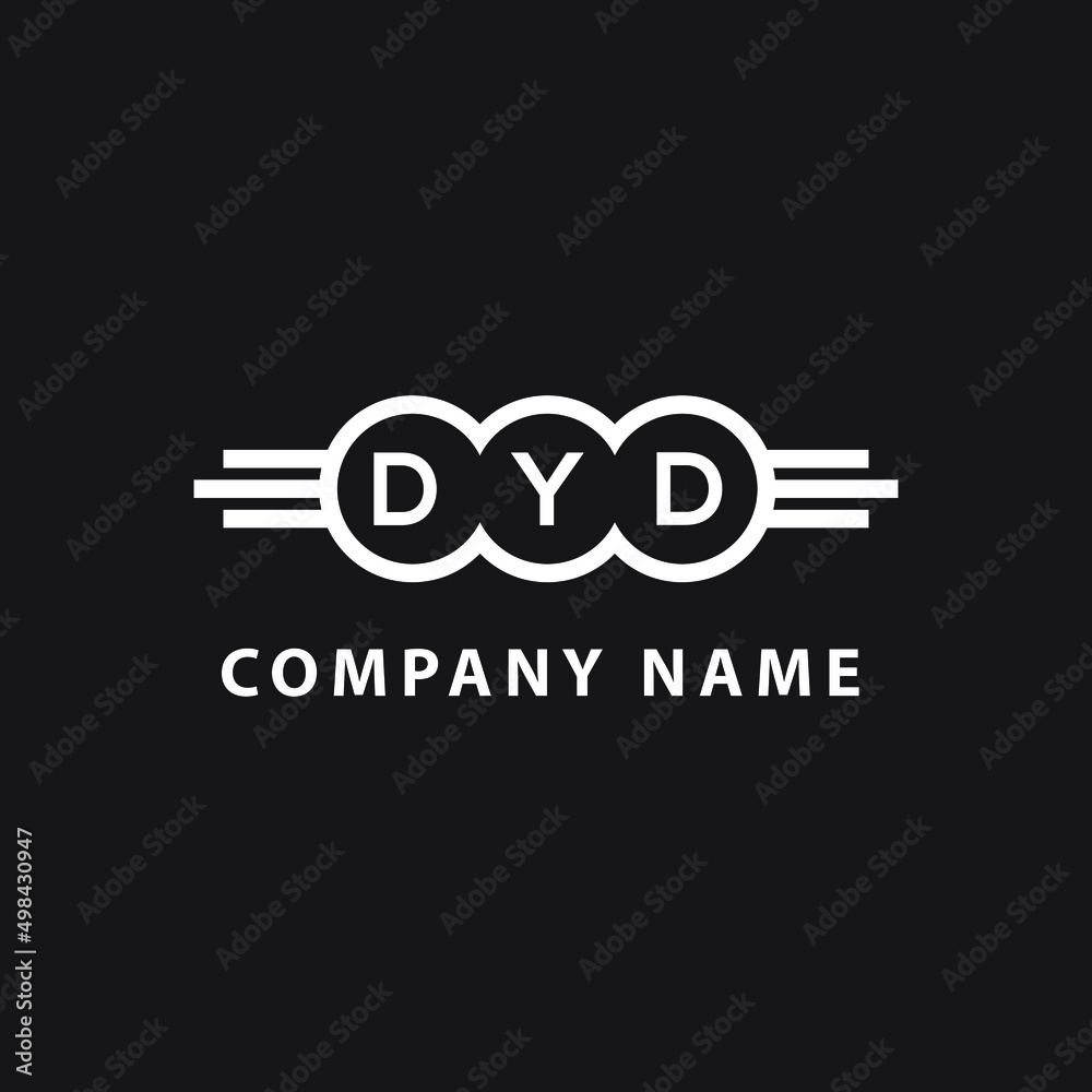 DYD letter logo design on black background. DYD creative initials ...