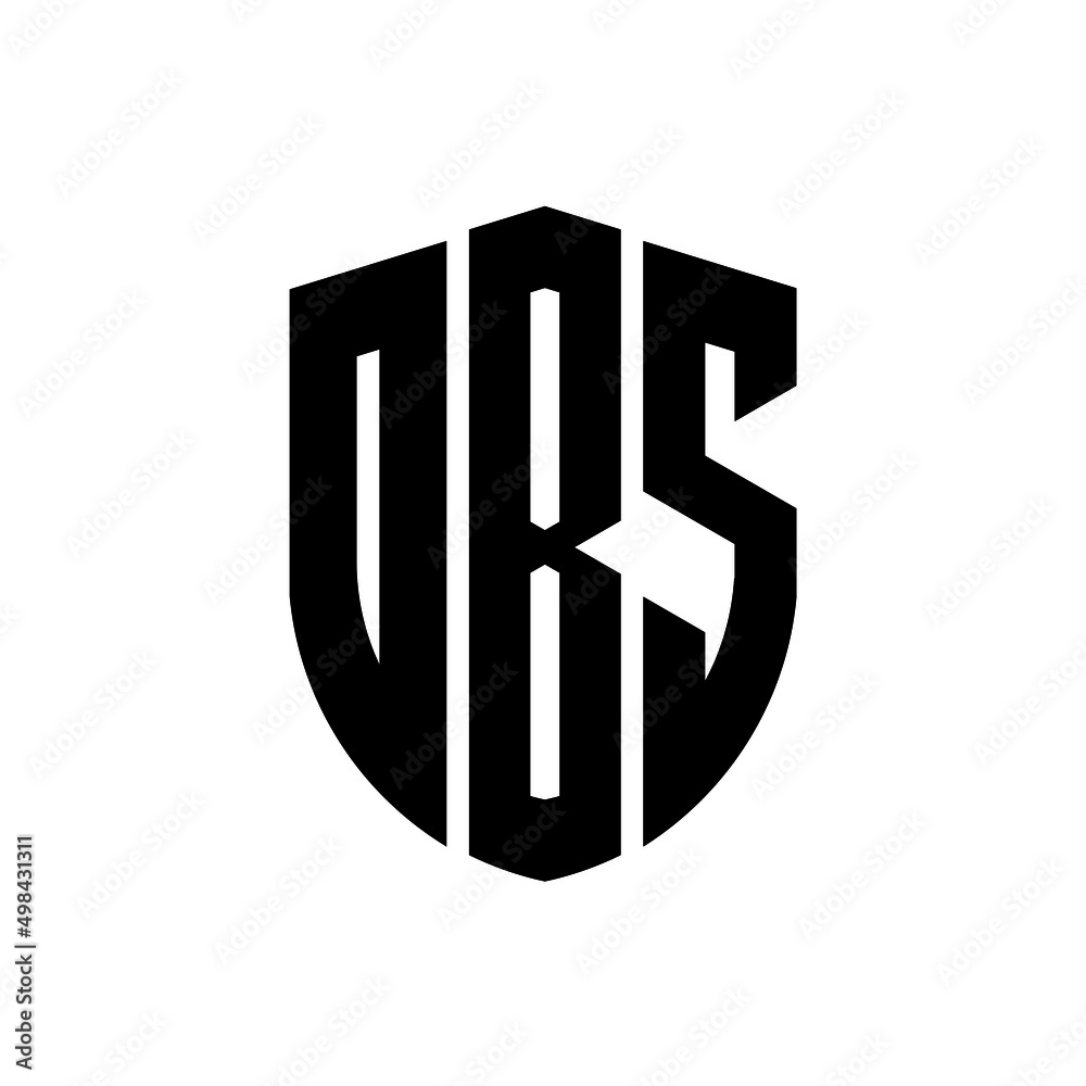OBS letter logo design. OBS modern letter logo with black background ...