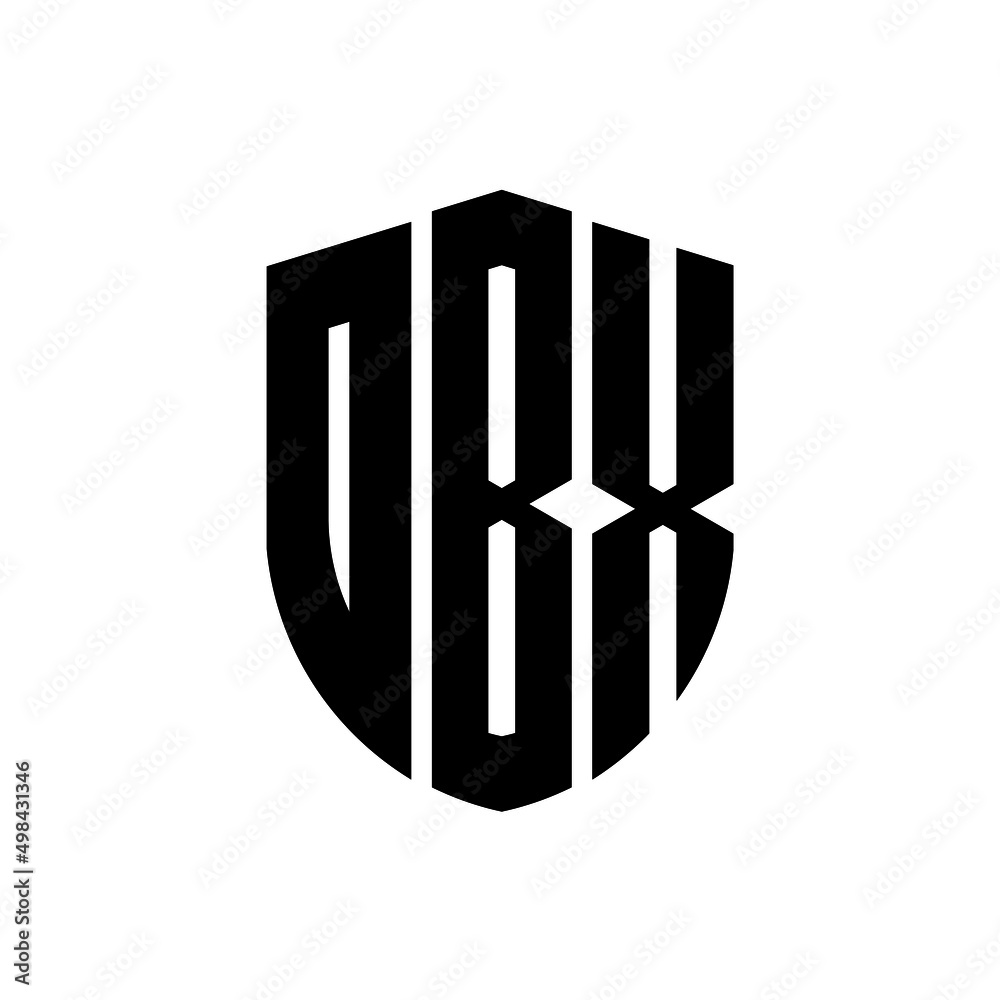 OBX letter logo design. OBX modern letter logo with black background ...