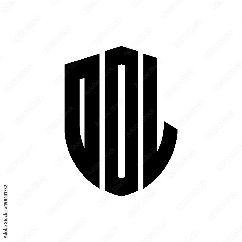 ODL letter logo design. ODL modern letter logo with black background ...