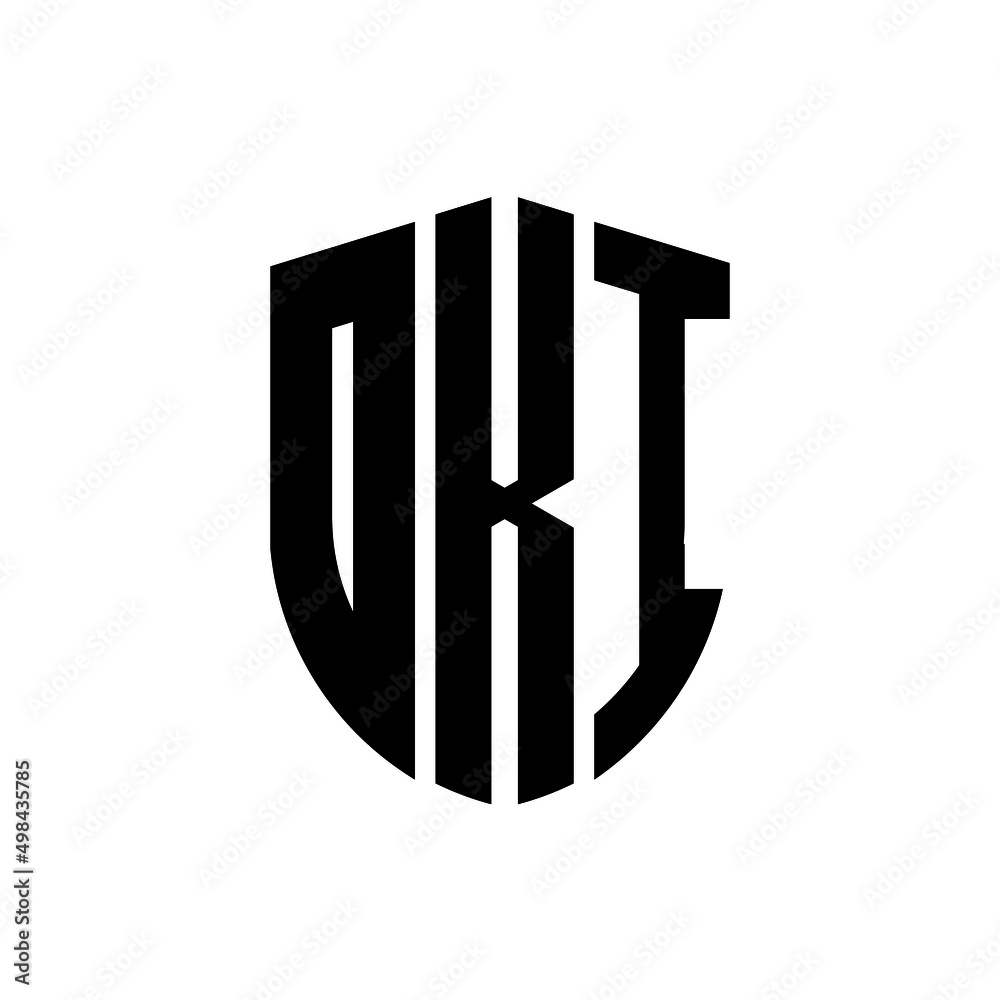 OKI letter logo design. OKI modern letter logo with black background ...