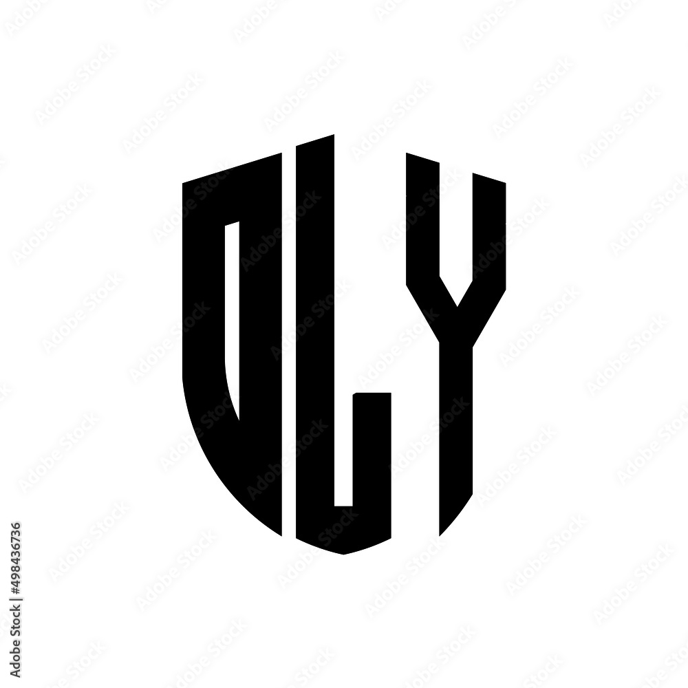 OLY letter logo design. OLY modern letter logo with black background ...