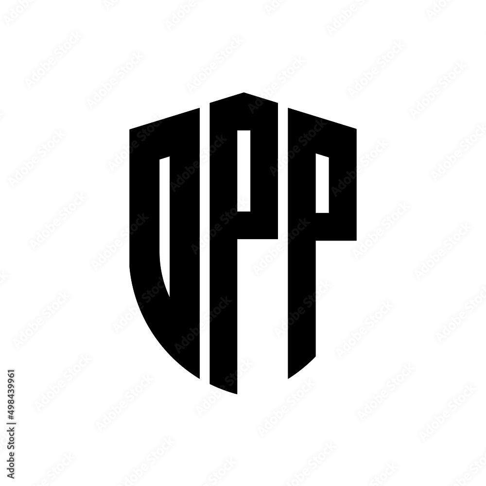 OPP letter logo design. OPP modern letter logo with black background ...