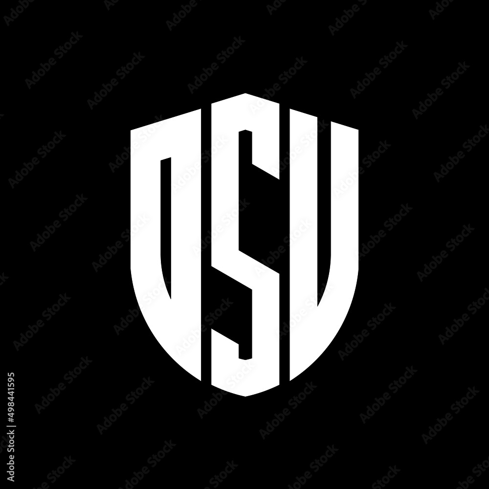 OSU letter logo design. OSU modern letter logo with black background ...