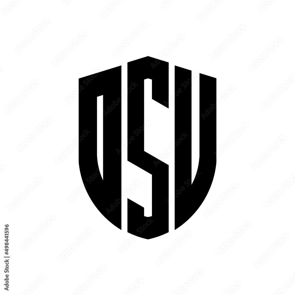 OSU letter logo design. OSU modern letter logo with black background ...