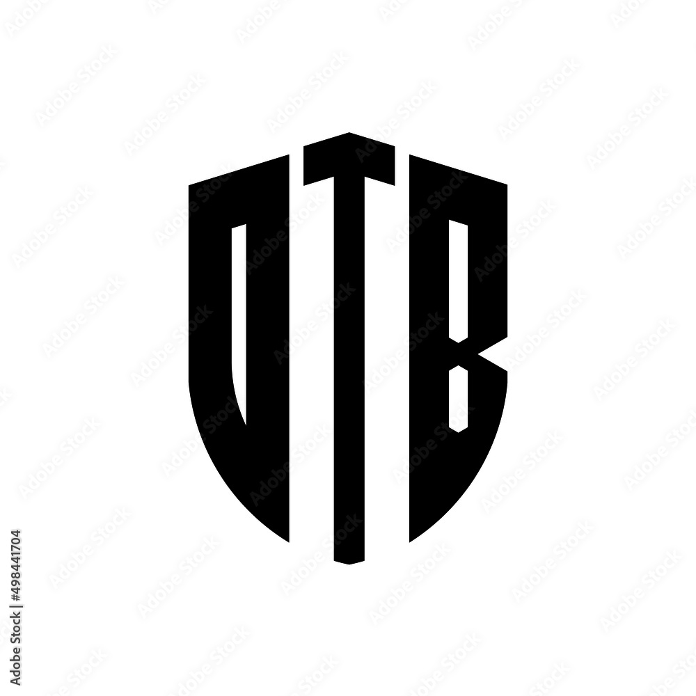 OTB letter logo design. OTB modern letter logo with black background ...
