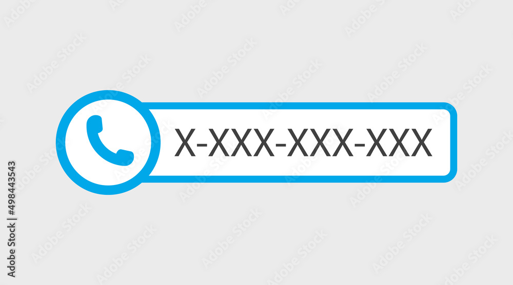 Call Number Phone With Call Number Contact Button Icon For Support 