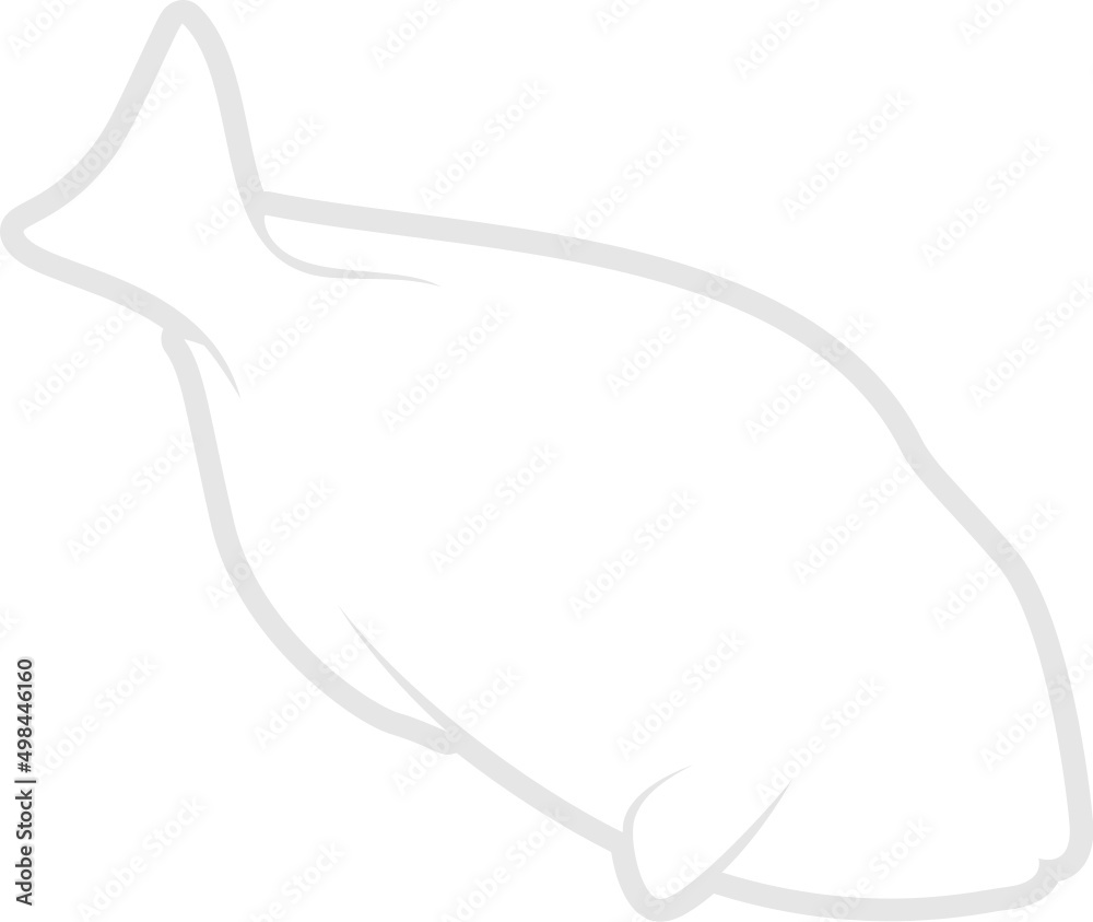 Blue tang Silhouette. Isolated Vector Fish Animal Template for Logo ...