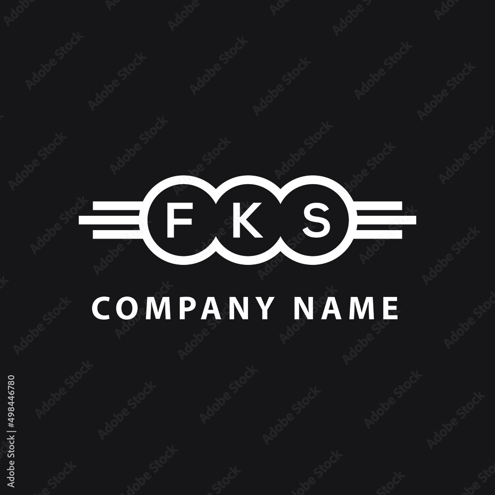 FKS letter logo design on black background. FKS creative circle letter ...
