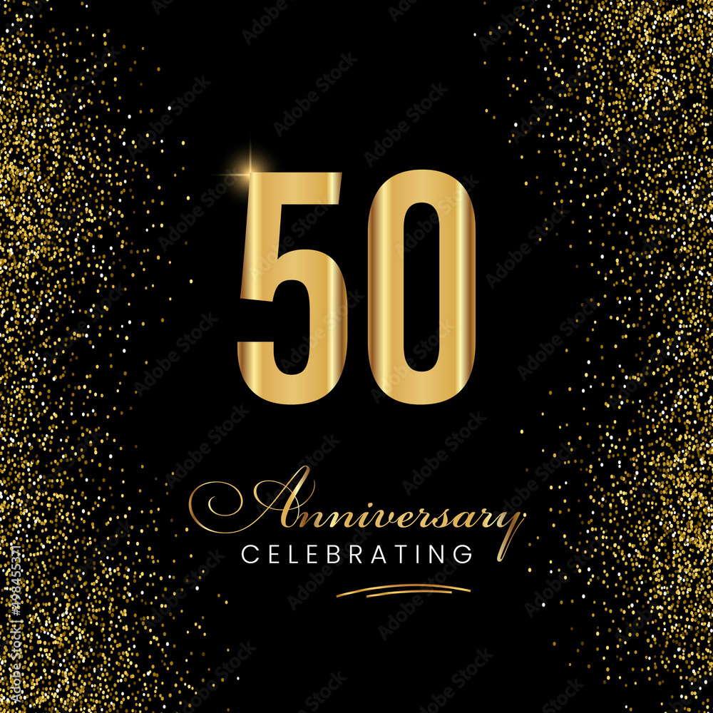 Vetor de 50 Year Anniversary Celebration Vector Template Design. 50 ...