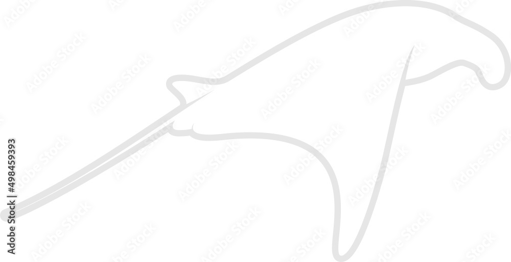 Manta Ray Silhouette. Isolated Vector Animal Template for Logo Company ...