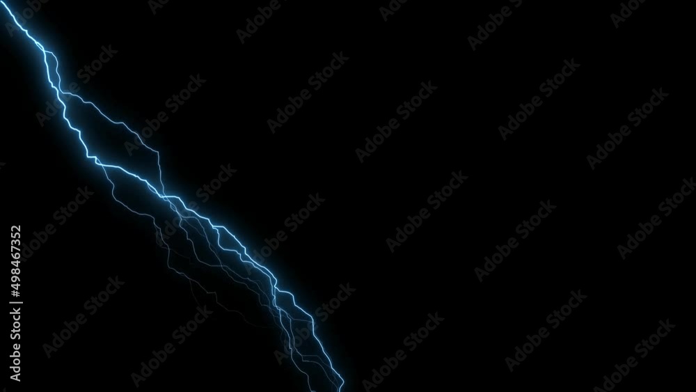 3d Animation of Beautiful Motion of Lightning Strikes from Skies to ...