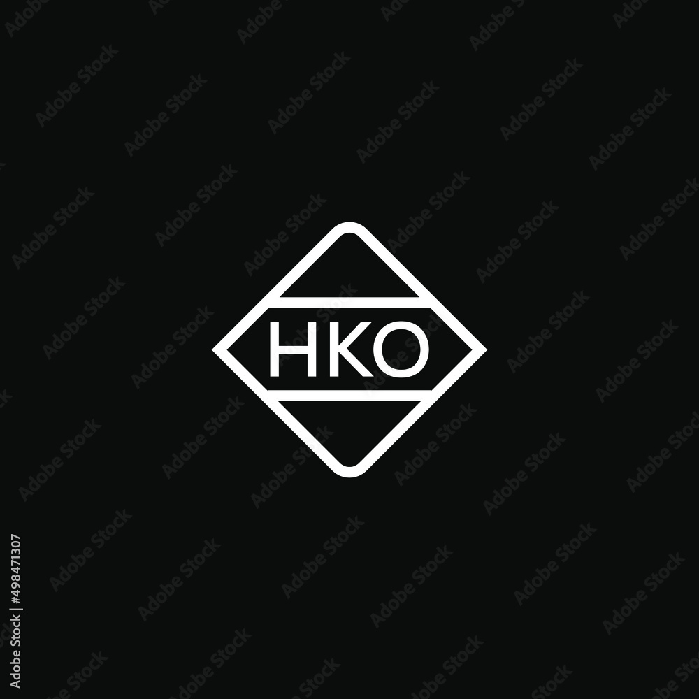 HKO 3 letter design for logo and icon.HKO monogram logo.vector ...