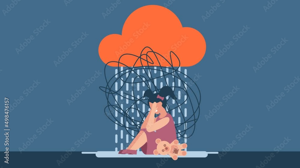 Vídeo do Stock: Social protection of children. Kids safety care. Child ...