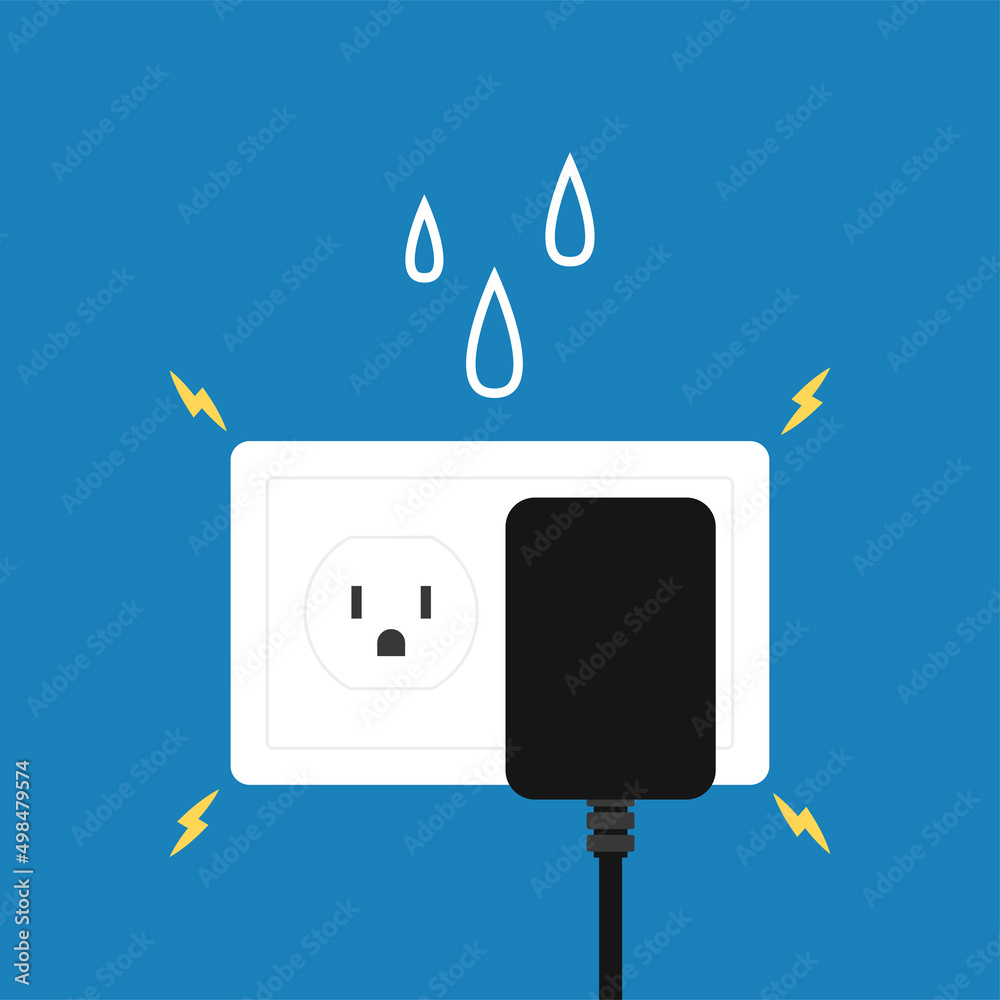 Electric leakage. Water drops into the outlets, causing a short circuit ...