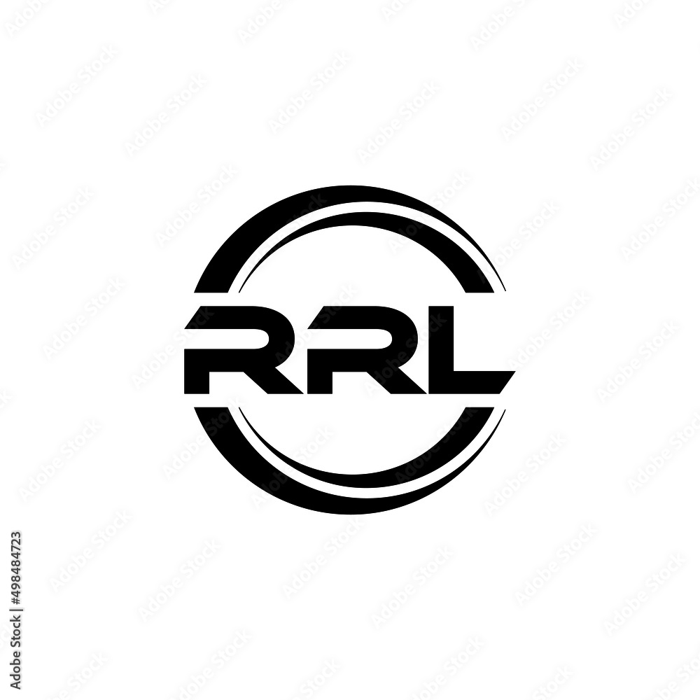 RRL letter logo design with white background in illustrator, vector ...