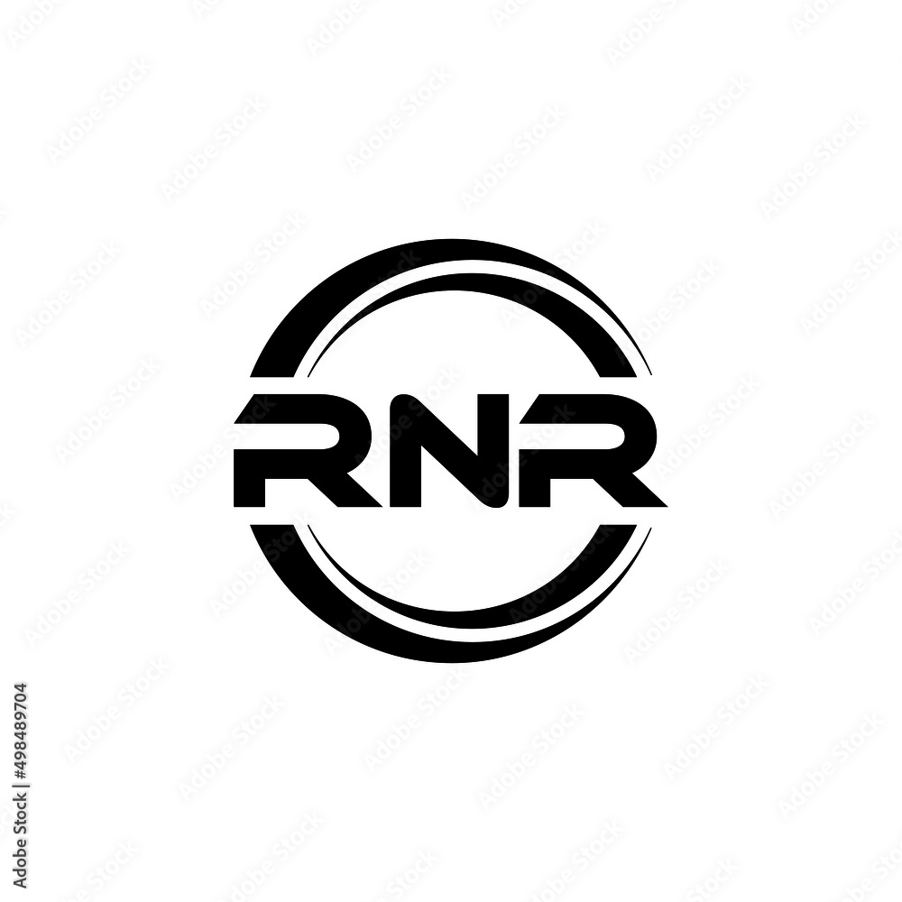 RNR letter logo design with white background in illustrator, vector ...