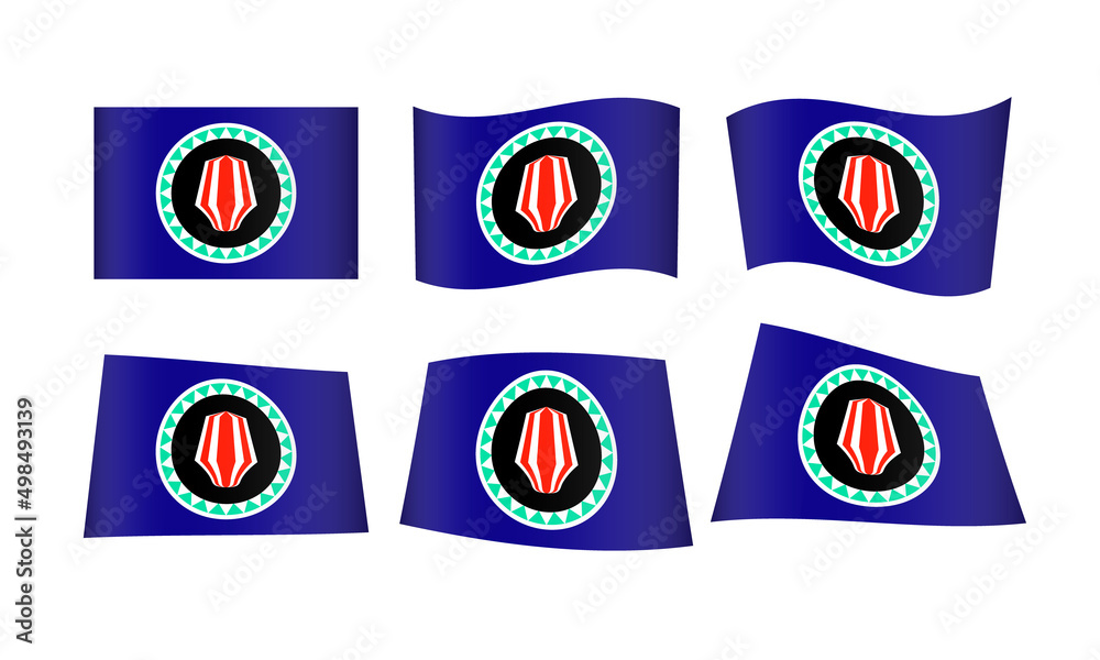 Bougainville Flag Set Flags National Symbol Banner Icon Vector Stickers ...