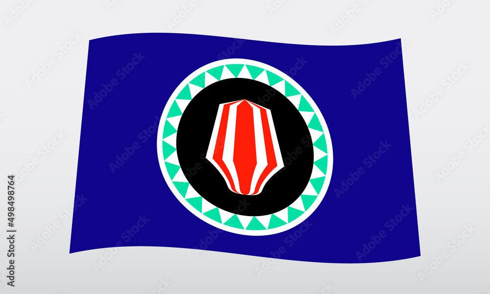 Autonomous Region of Bougainville Flag Wavy Vector Icon State Symbol ...