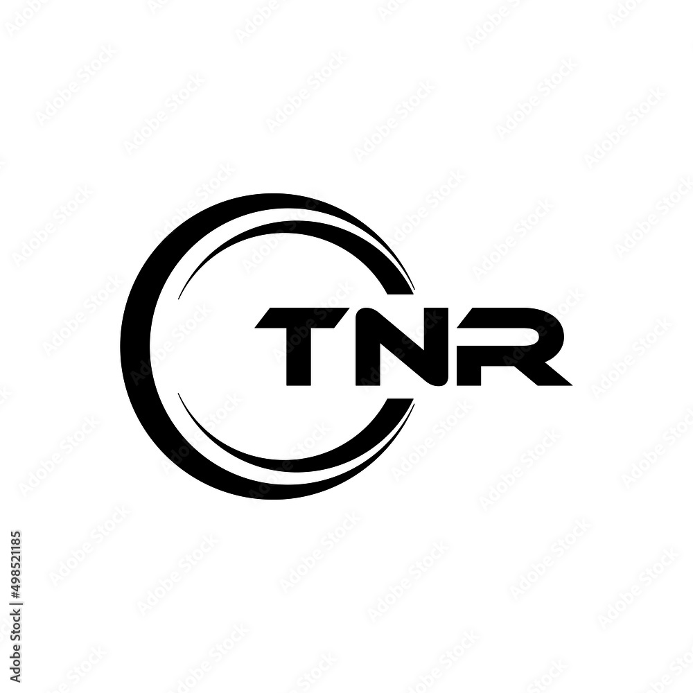 TNR letter logo design with white background in illustrator, vector ...