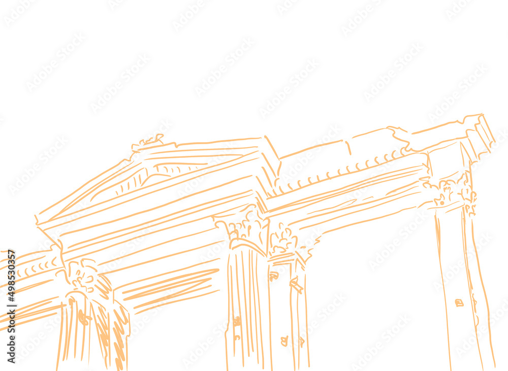 Athens, Greece, The Arch of Hadrian, Hadrian's gate monument hand ...