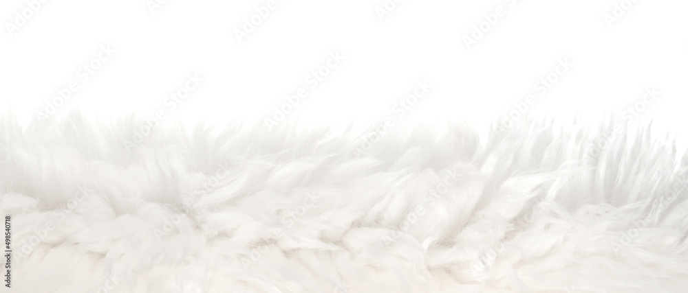 White fluffy wool texture isolated white background. natural fur ...