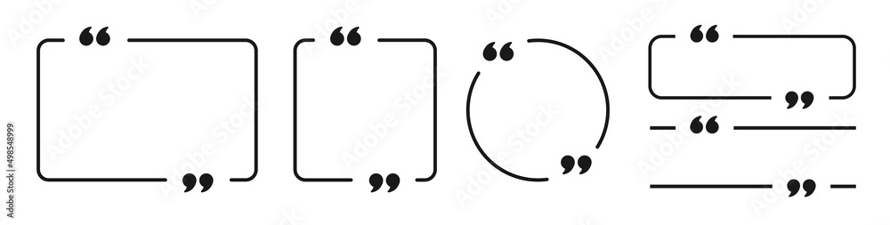 Quote frames for information design quotes. Stock Vector | Adobe Stock