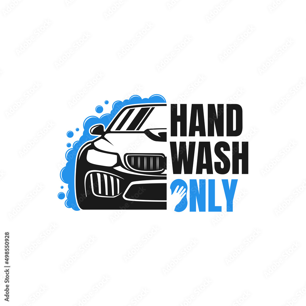car wash logo inspiration, foam, sponge, sticker, water, hand Stock ...
