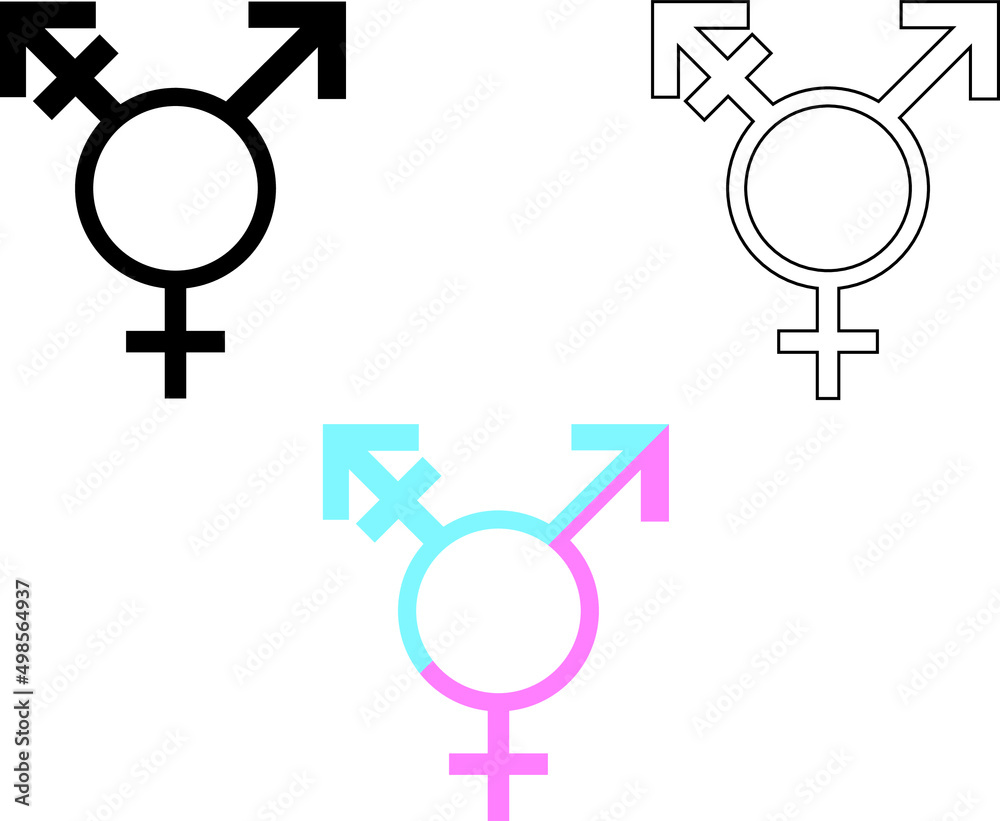 Transgender Symbol vector logo illustration Stock Vector | Adobe Stock
