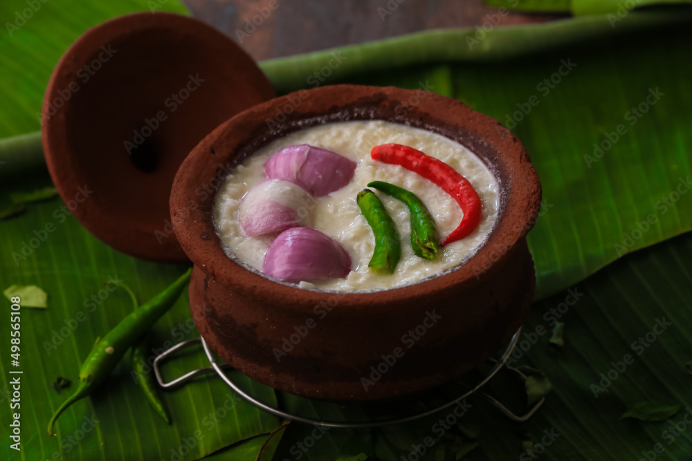 chaddannam indian famous traditional fermented rice with curd rice,curd ...