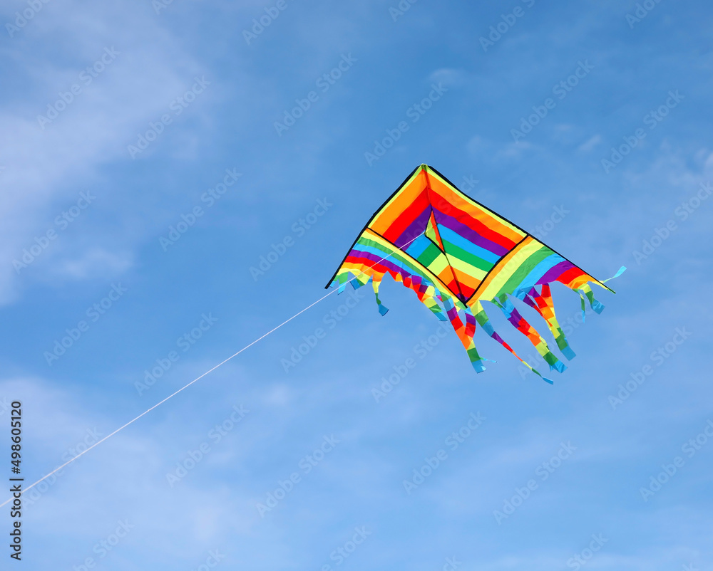 colorful vividly colored kite that I fly in the sky symbol of parental ...
