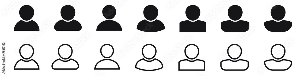 User icon in flat style, Person icon, User icon for web site, User icon ...