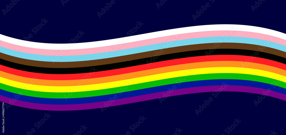 Vecteur Stock LGBTQ Pride Flag Background. Rainbow Flag Wave Isolated ...