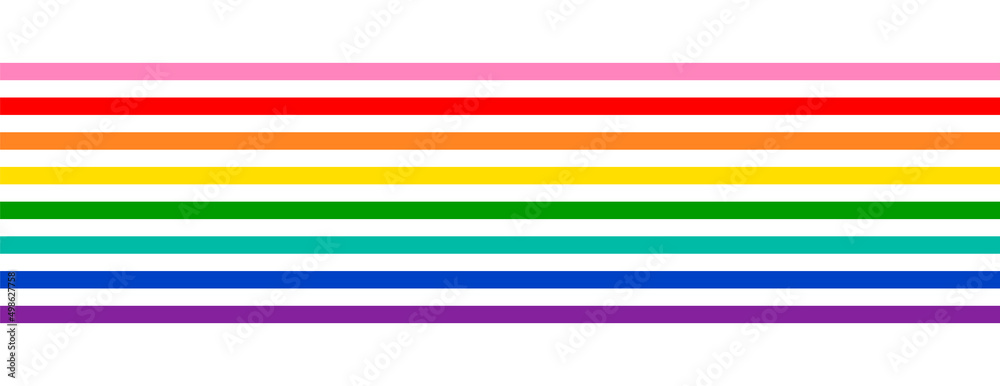 Rainbow Stripe Banner Background. Retro Style Pride Flag Rainbow ...