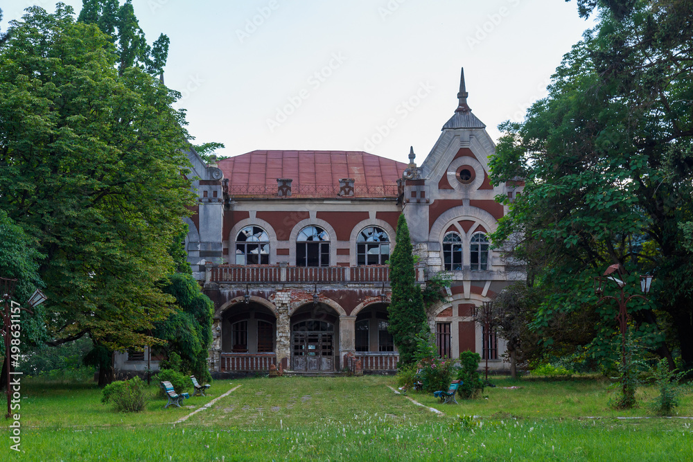 Abandoned, decaying historical heritage of the 19th century, an old ...