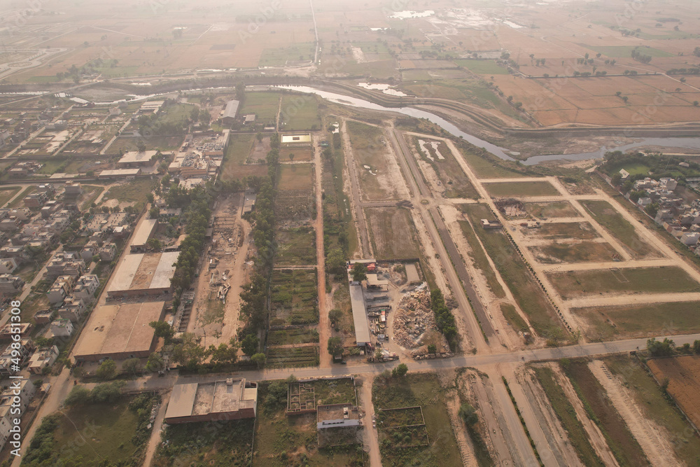 Aerial View of Minto Park Minar e Pakistan Azadi Chawk Lahore Punjab ...