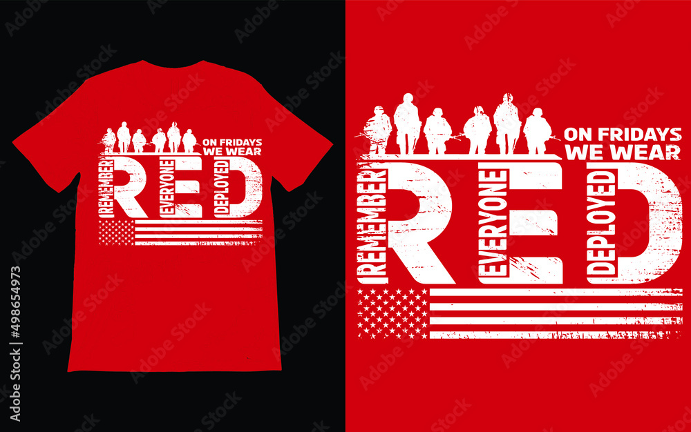 On Friday We Wear RED T-Shirt Vector Design, We wear Remember Everyone ...
