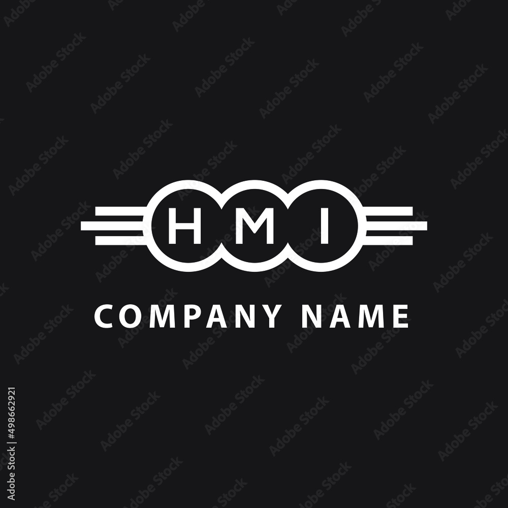 HMI letter logo design on black background. HMI creative initials ...