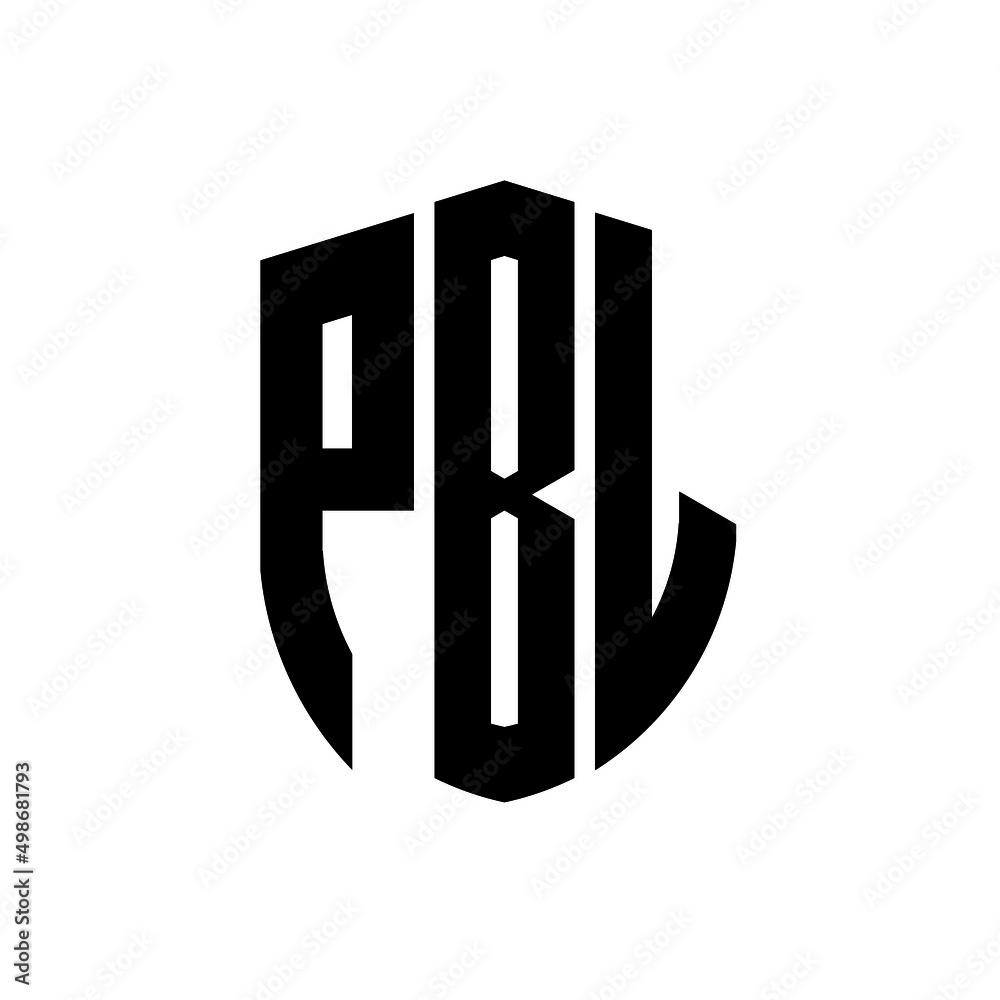 PBL letter logo design. PBL modern letter logo with black background ...