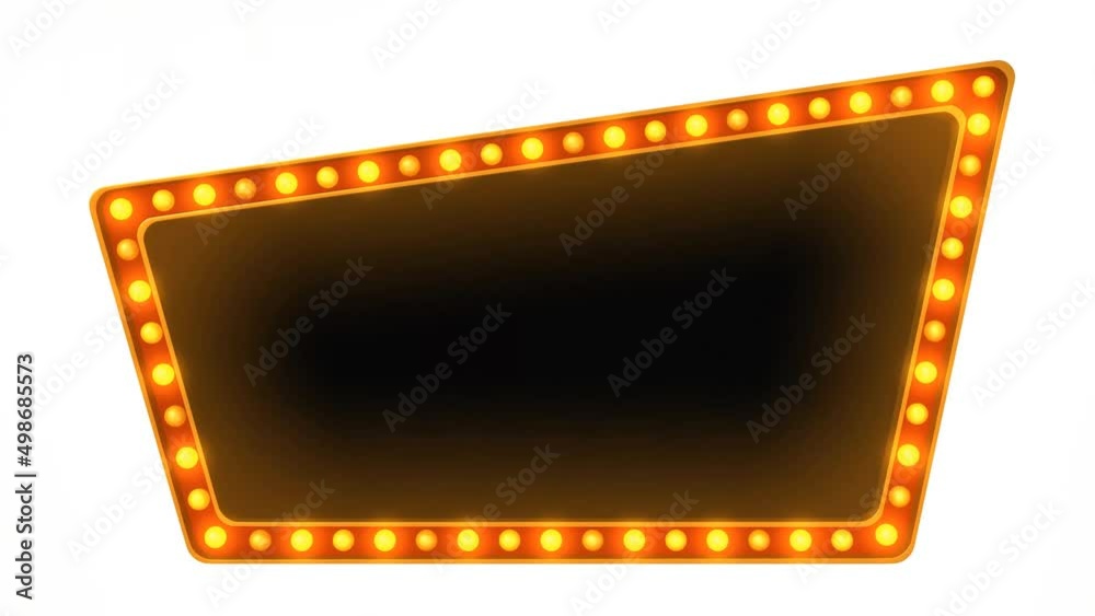 Red marquee light board sign retro on white background. 3d rendering ...