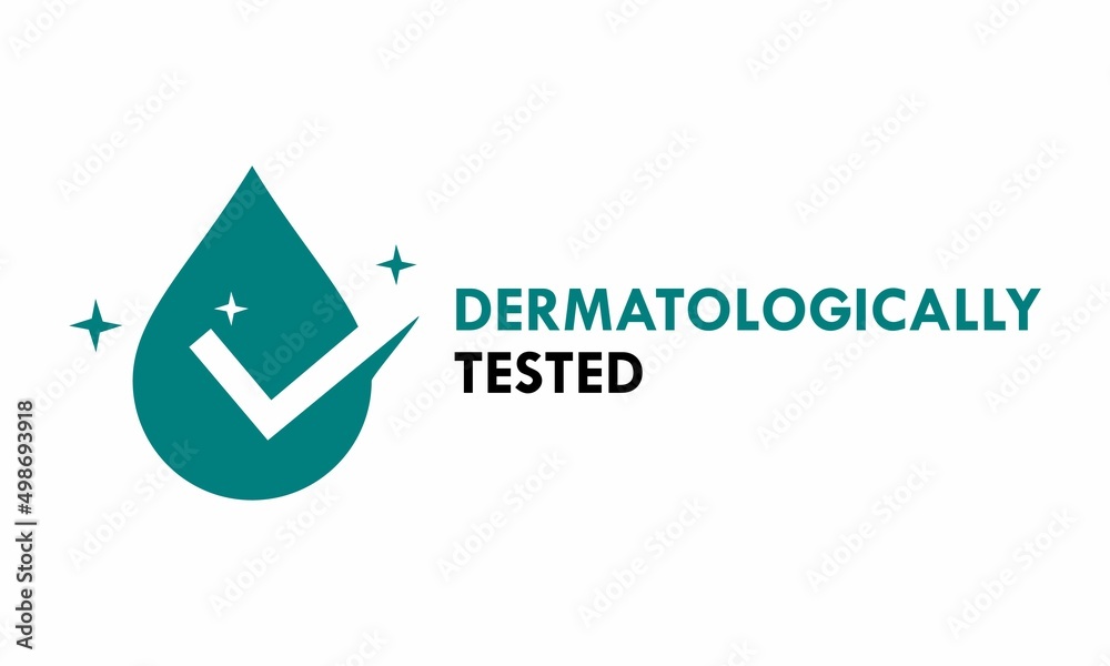 Dermatologically tested logo design template illustration Stock Vector ...