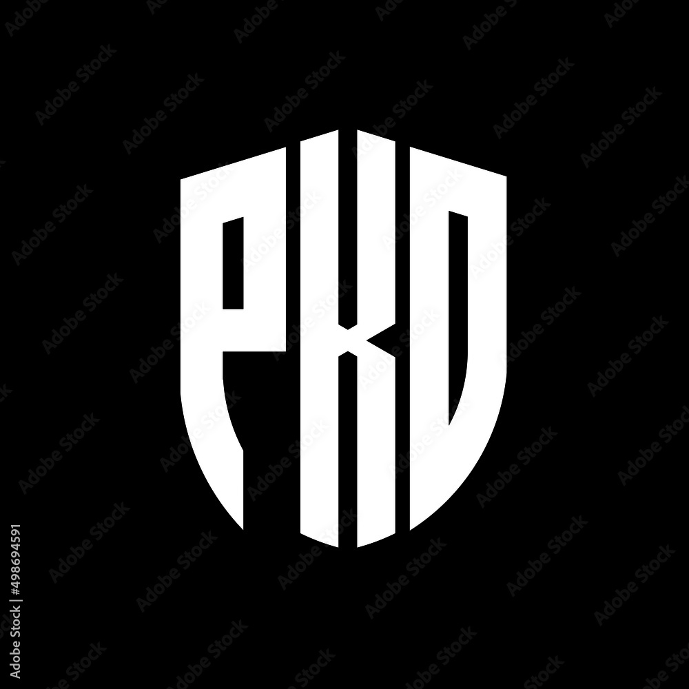 Vetor de PKD letter logo design. PKD modern letter logo with black ...