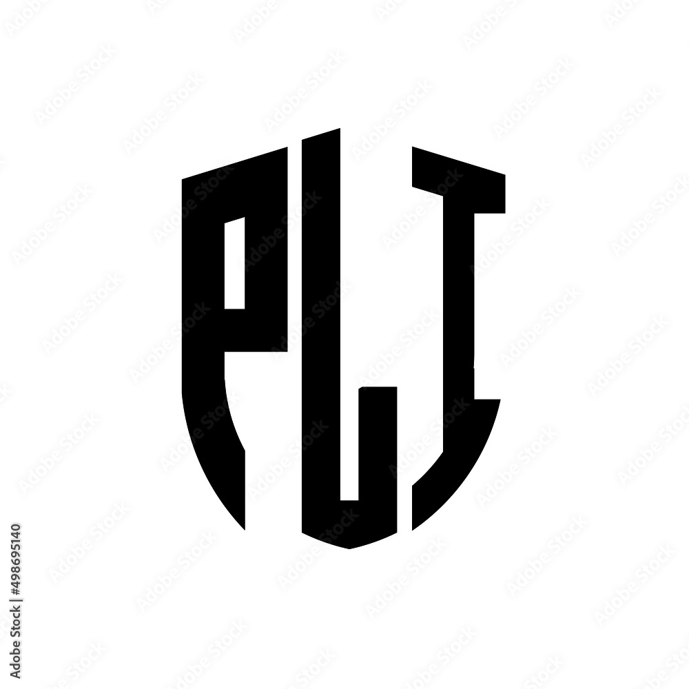 PLI letter logo design. PLI modern letter logo with black background ...