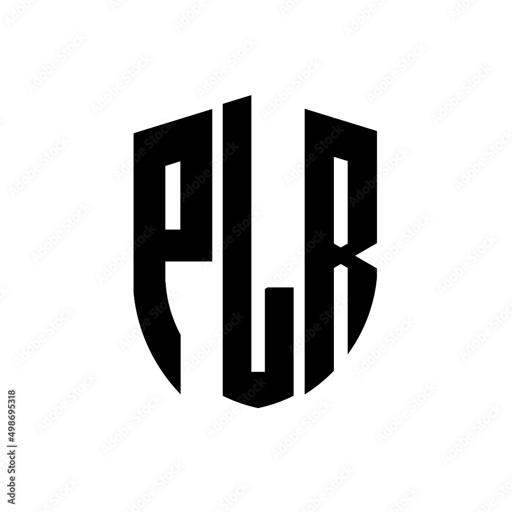 PLR letter logo design. PLR modern letter logo with black background ...