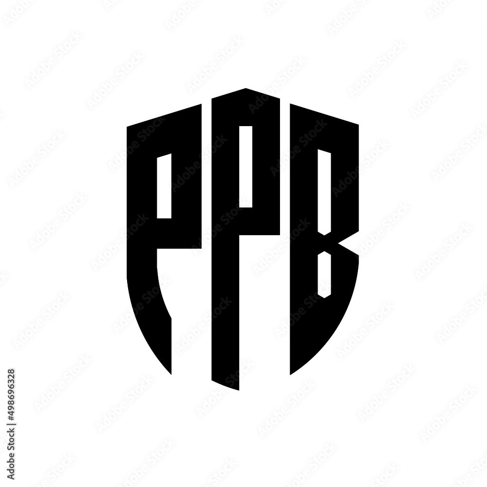 PPB letter logo design. PPB modern letter logo with black background ...